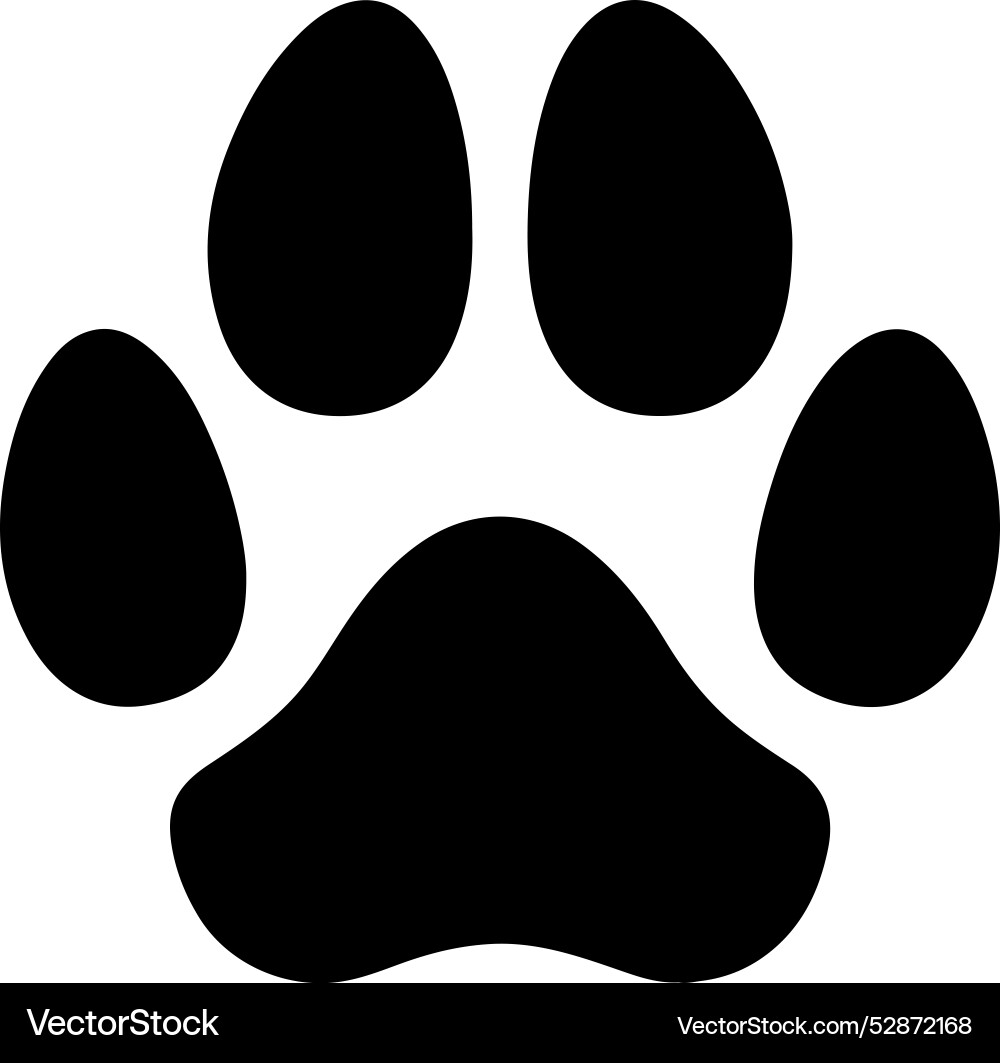 Dog paw track simple icon stock Royalty Free Vector Image