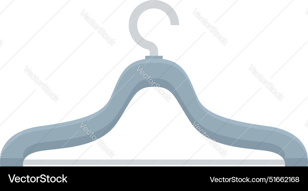 Empty clothes hanger hanging isolated on white Vector Image