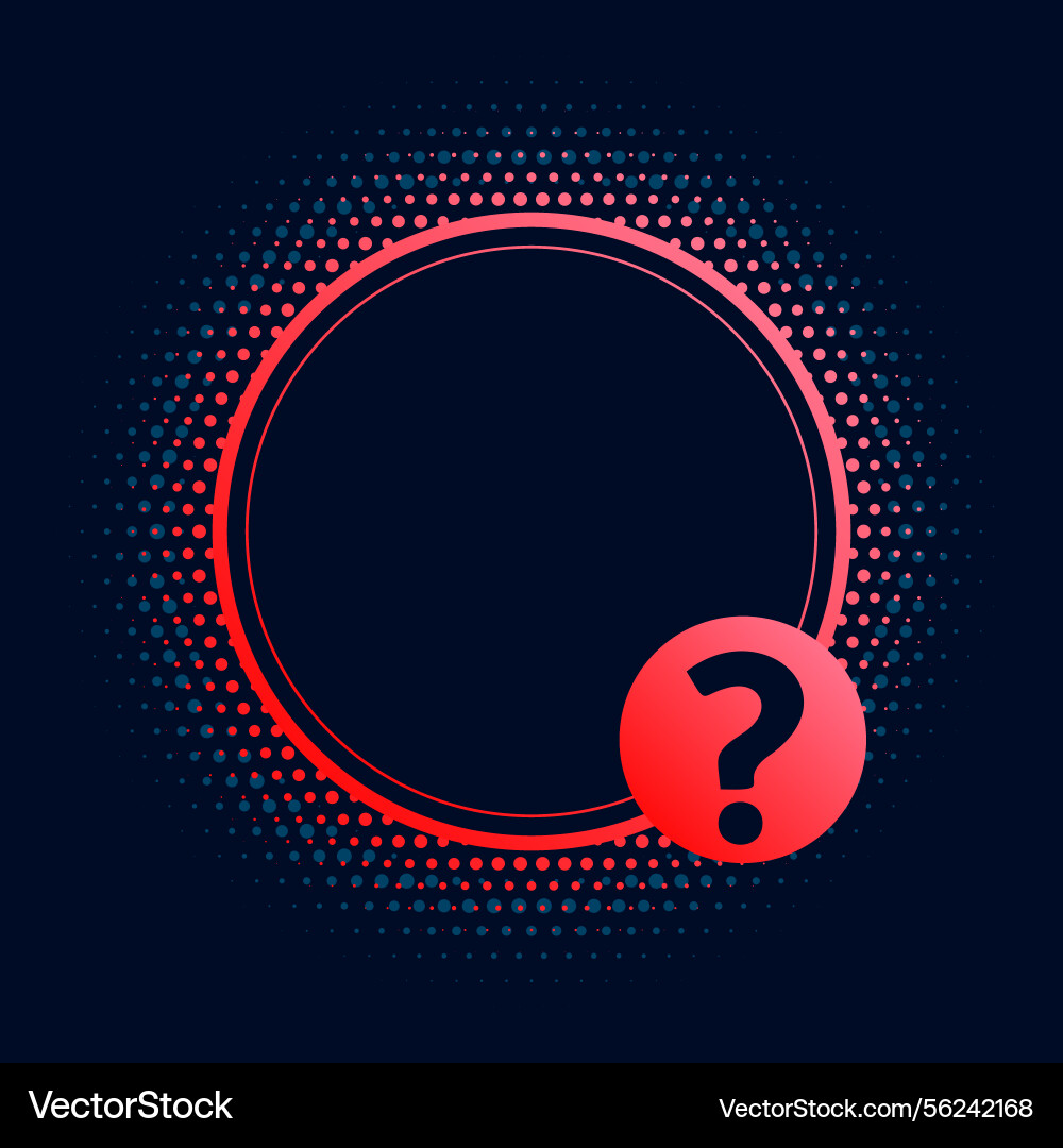 Eye catching question mark symbol template Vector Image