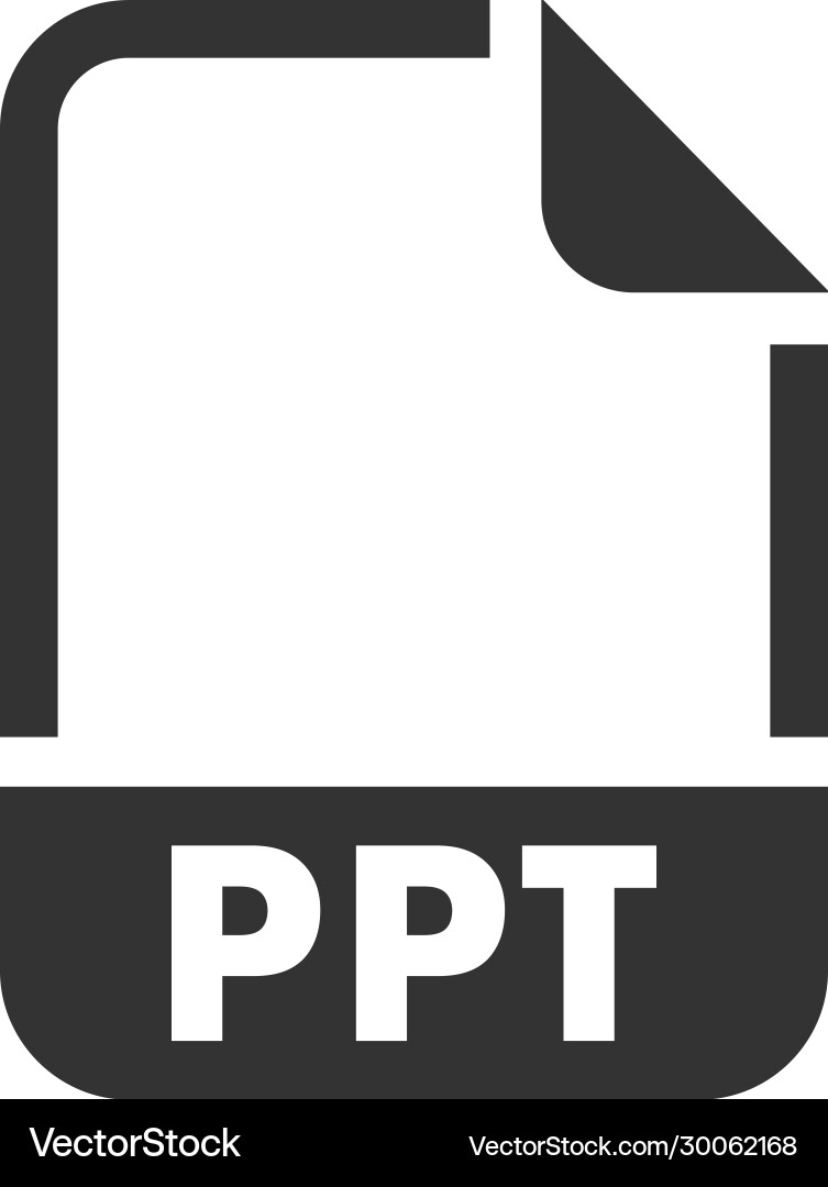 Ppt file format icon Royalty Free Vector Image