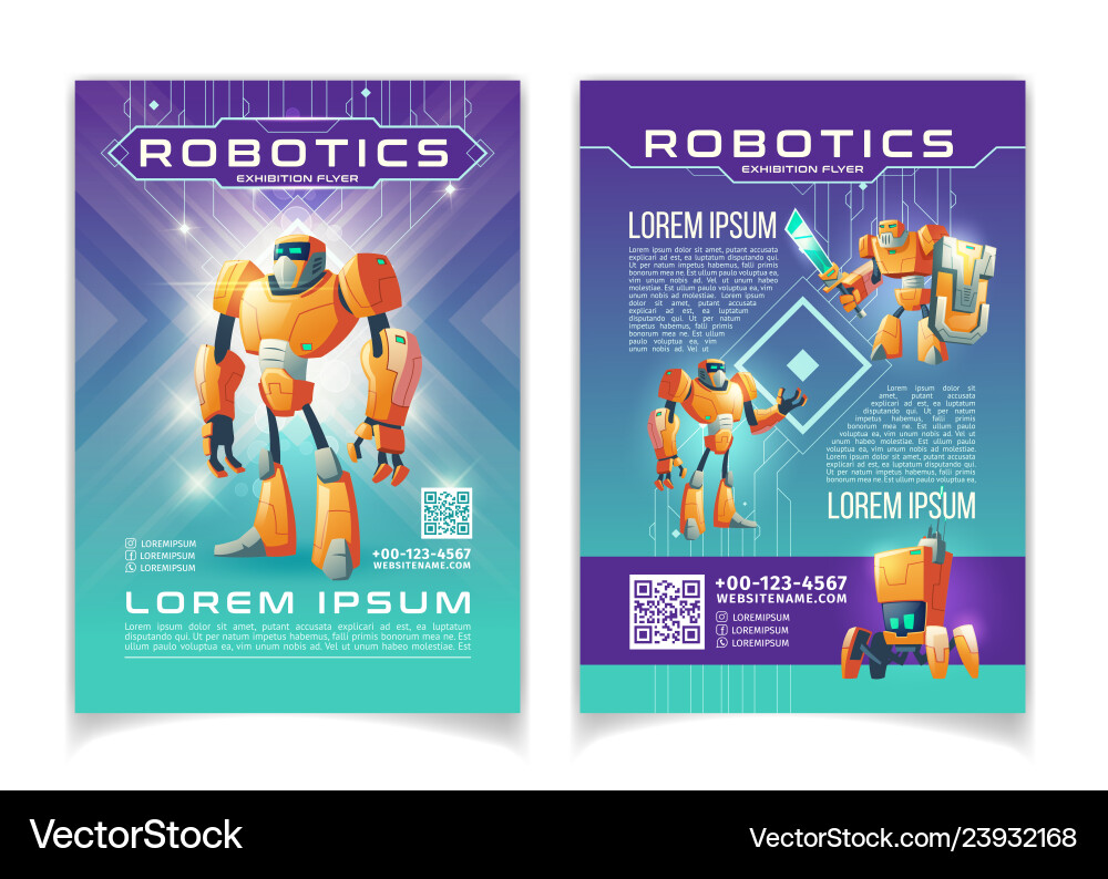 Template for Robotics Brochure Vector Images (over 1,200)
