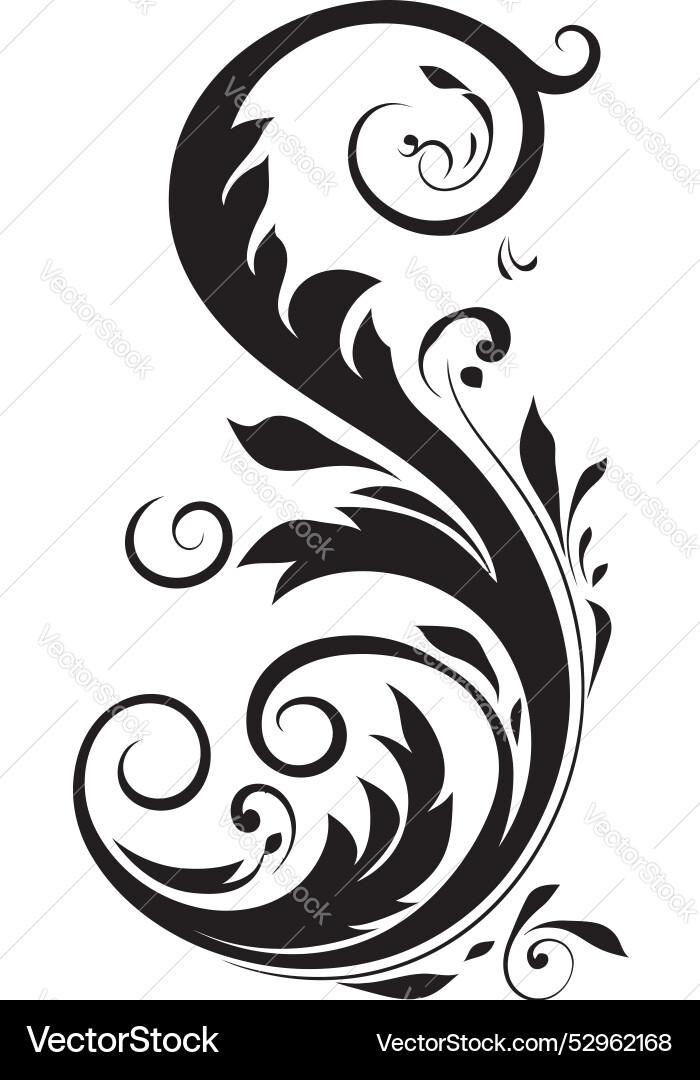 Stylish accents chic letter s spectra symphony Vector Image