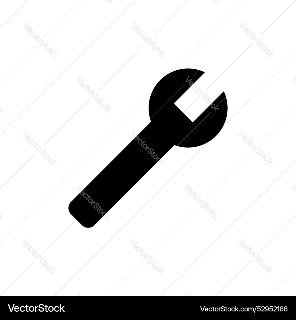 Wrench icon isolated on white background Vector Image