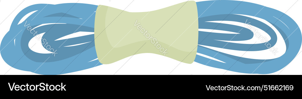 Blue climbing rope with label for mountaineering Vector Image