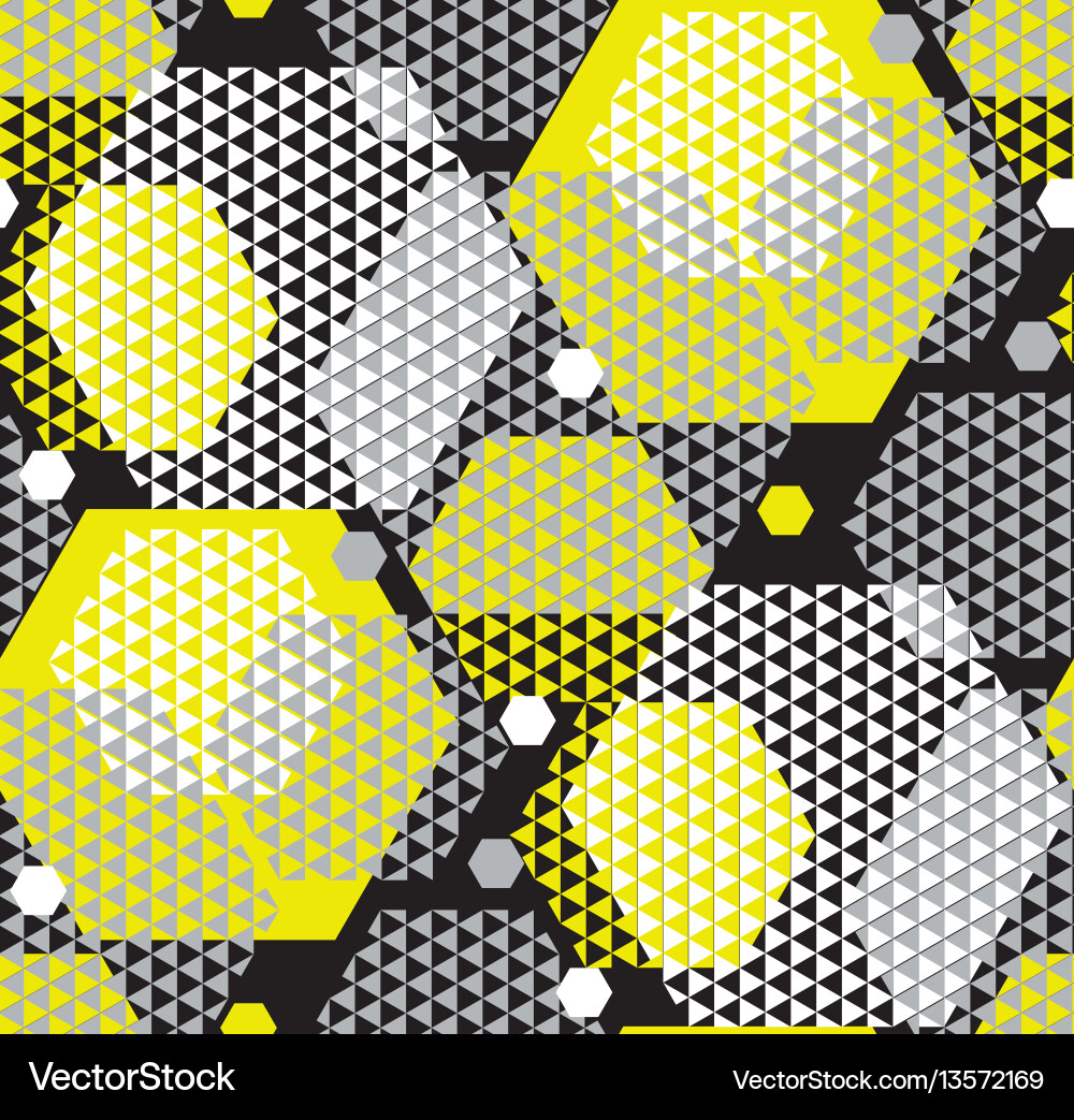 Concept modern geometry pattern with yellow Vector Image