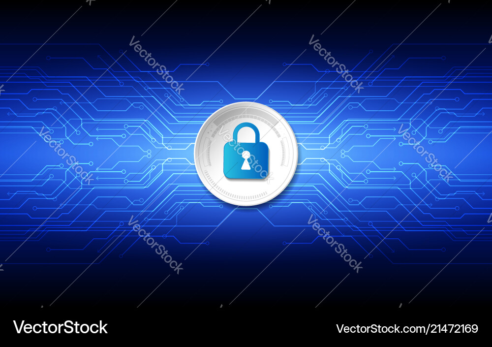 Cybersecurity Network Protection Royalty Free Vector Image