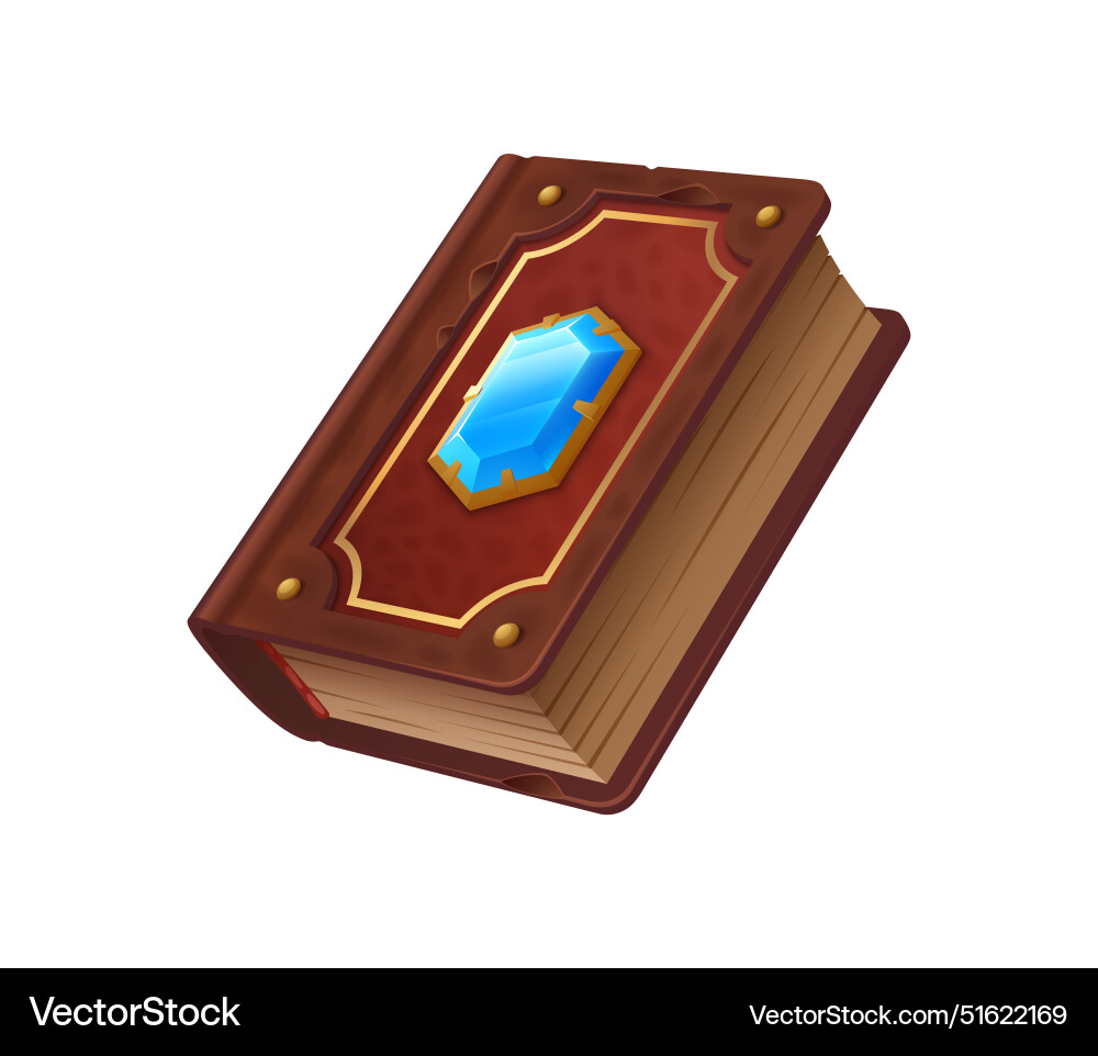 Game book ancient tome imbued with magic spells Vector Image