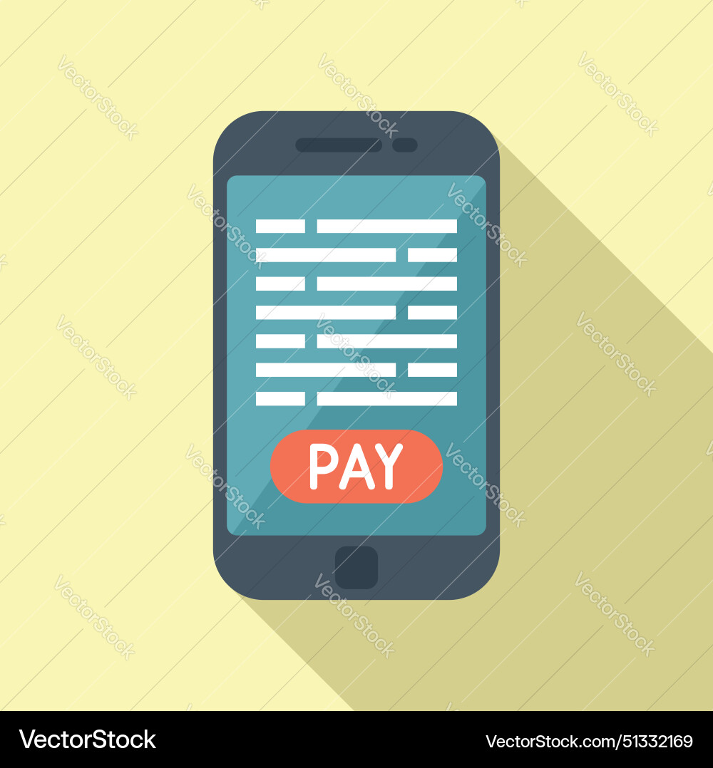 Graphic of a smartphone displaying Royalty Free Vector Image