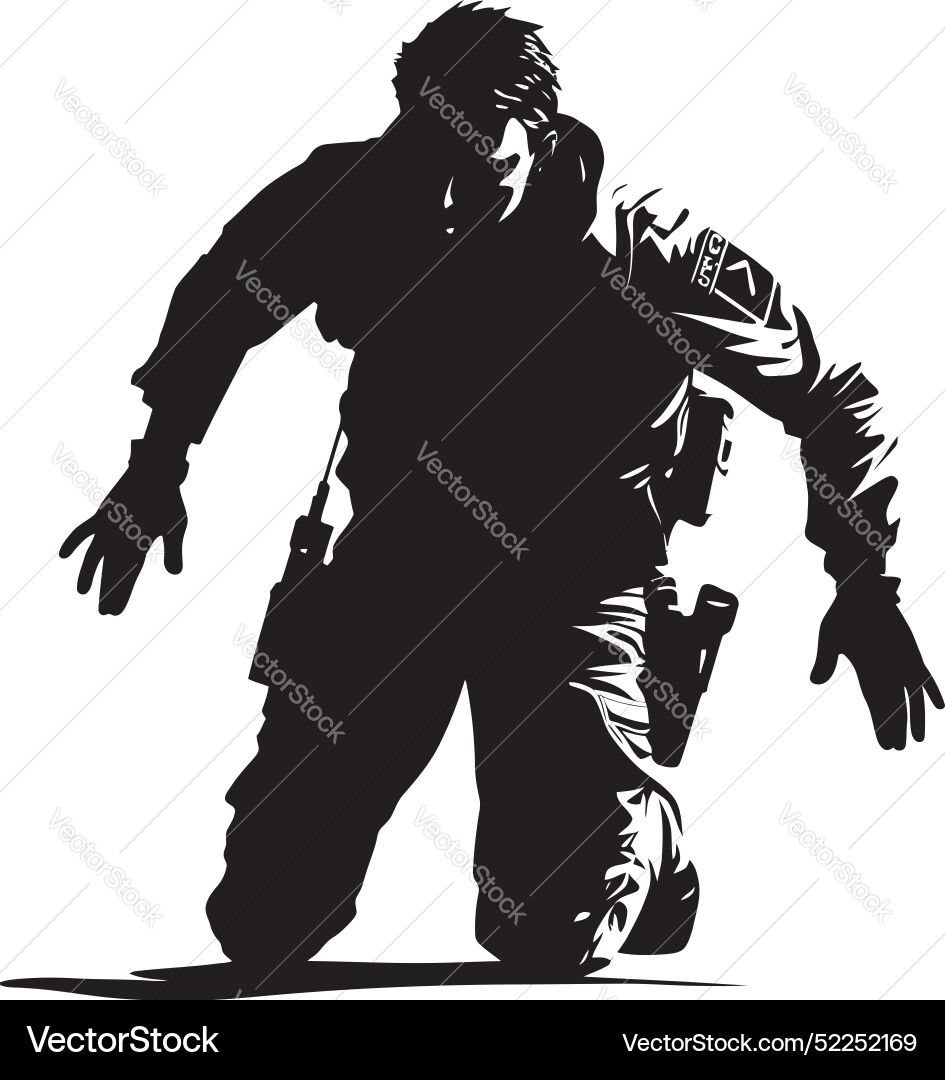 Intrepid vengeance black icon for police Vector Image