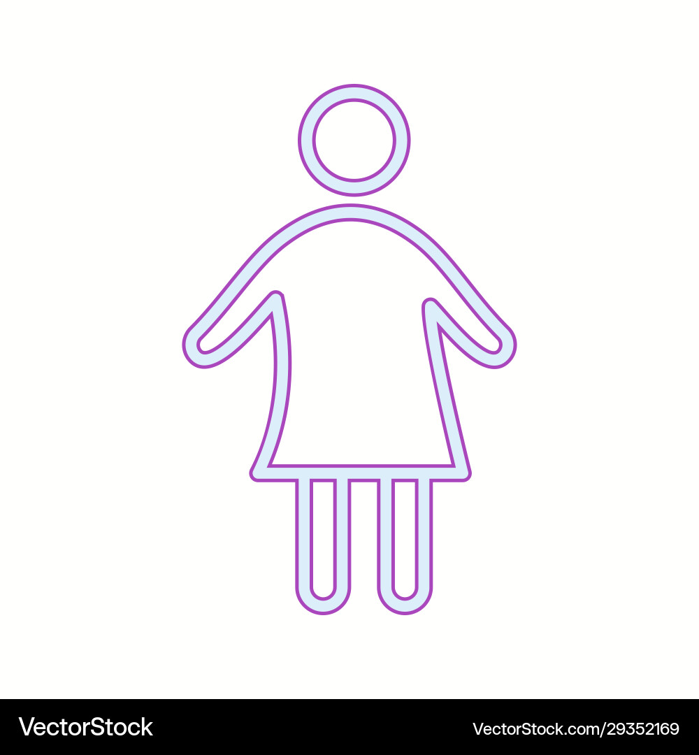 Unique child line icon Royalty Free Vector Image