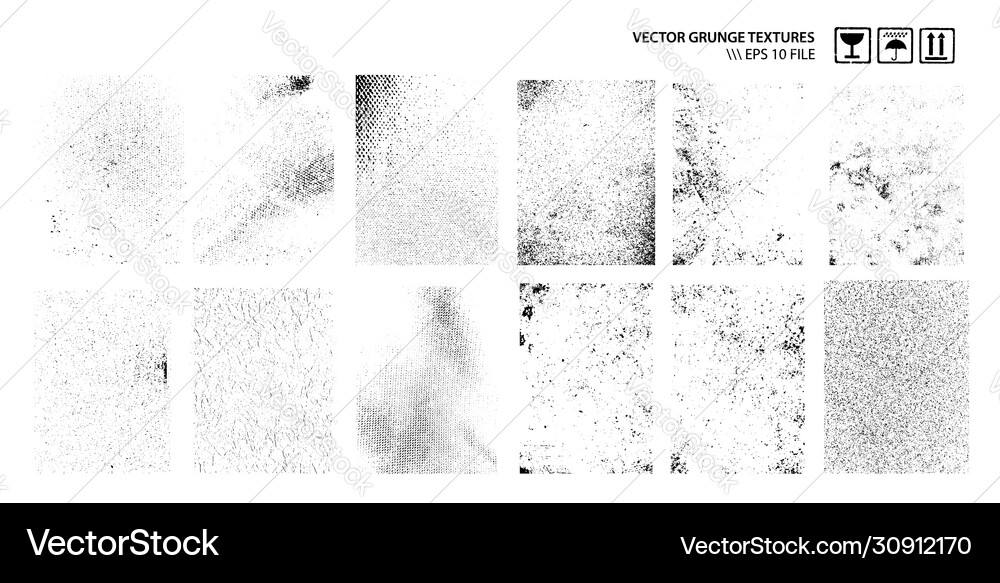 Dirty grunge textures set Royalty Free Vector Image