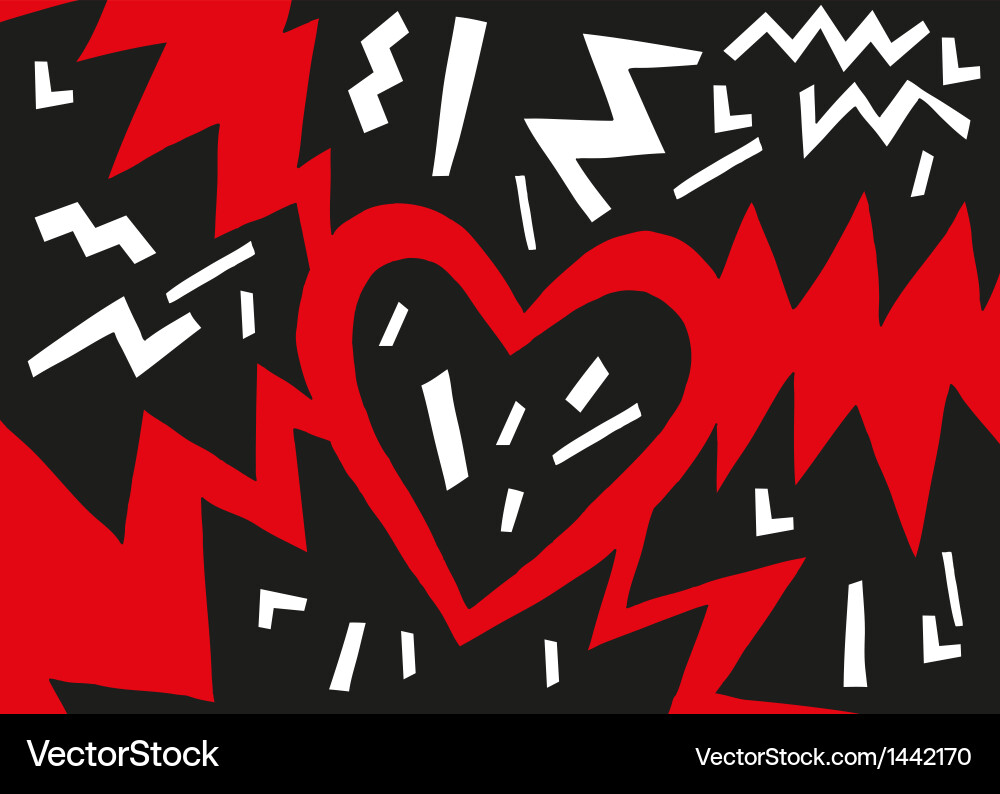 Heart and stress Royalty Free Vector Image - VectorStock