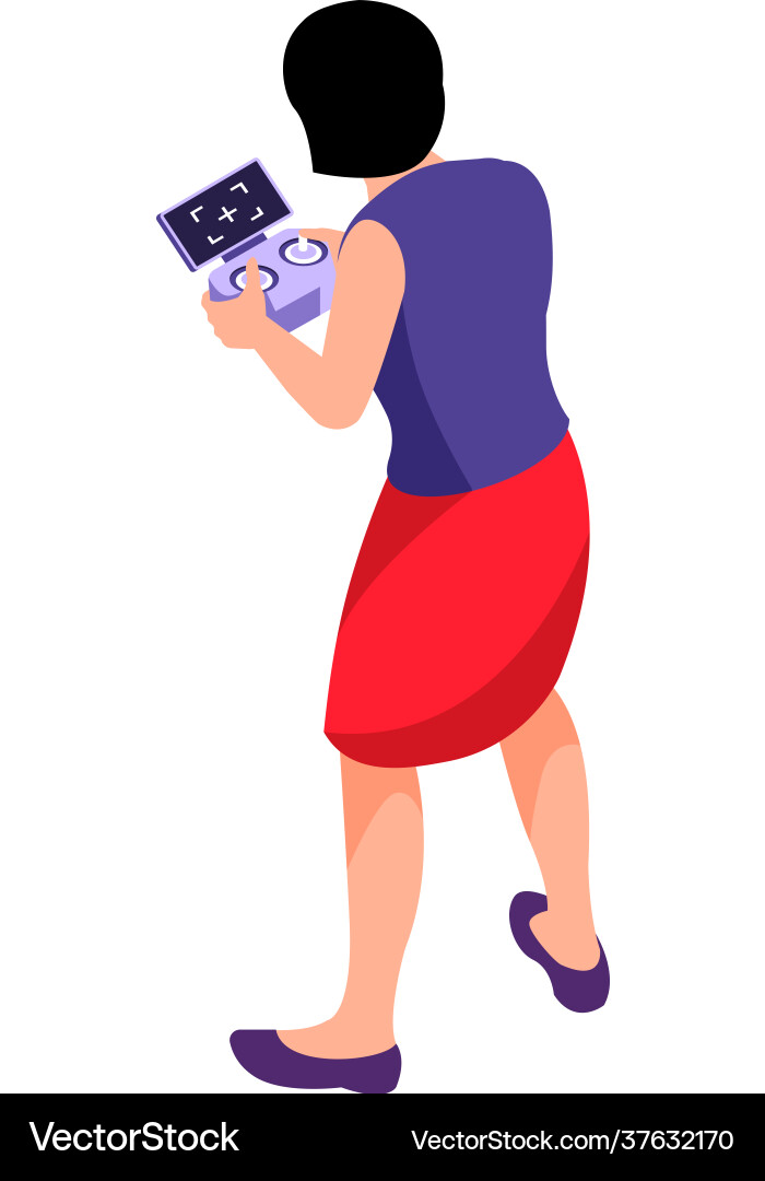 Isometric drone operator Royalty Free Vector Image