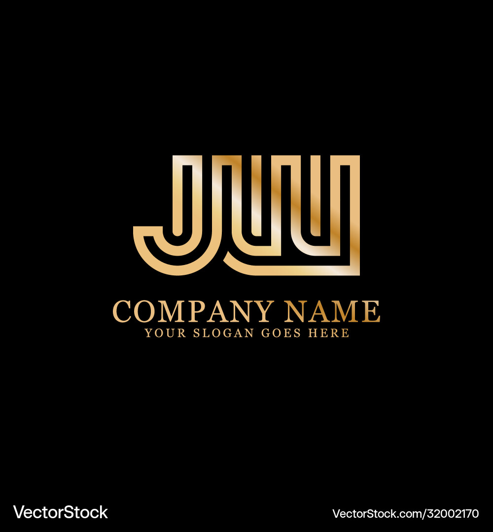 Jw monogram logo inspirations letters Royalty Free Vector