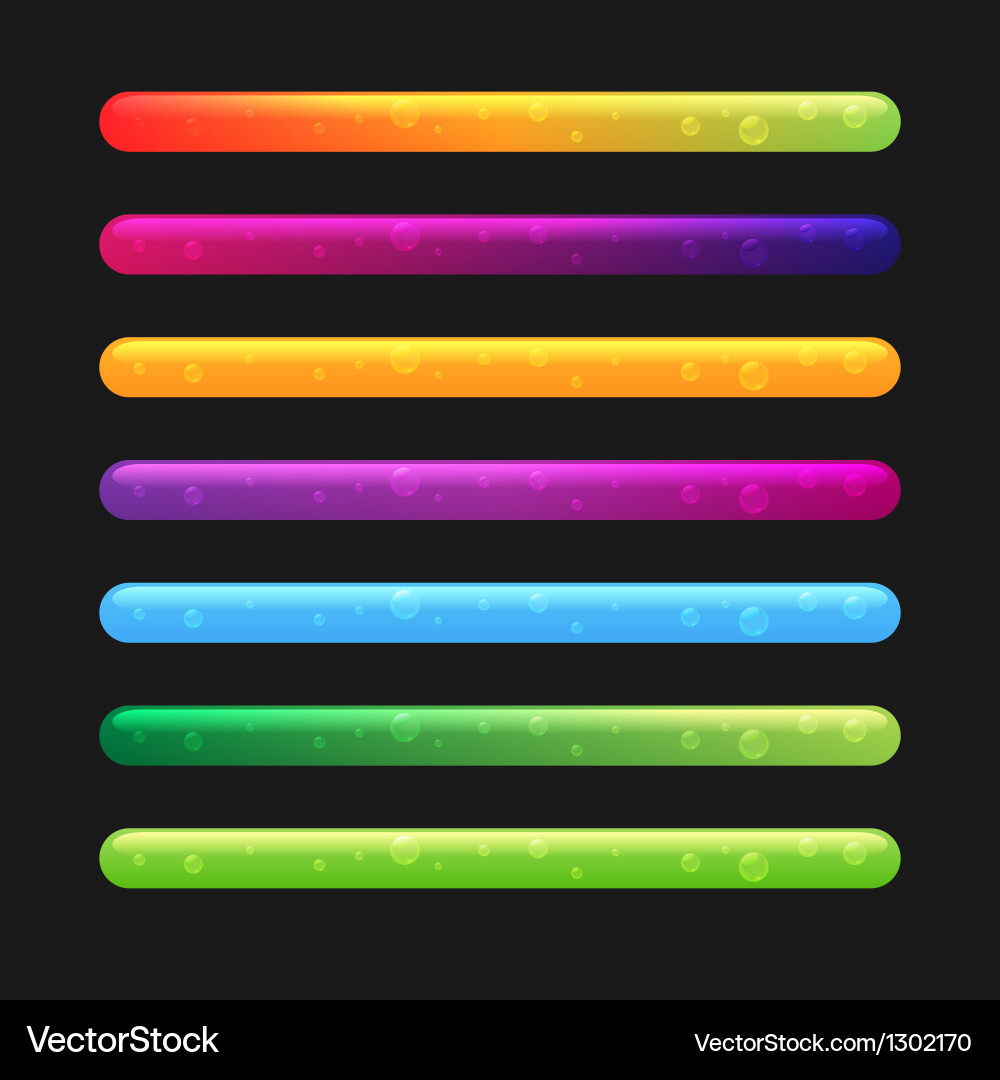 Progress bar set for games 2 Royalty Free Vector Image