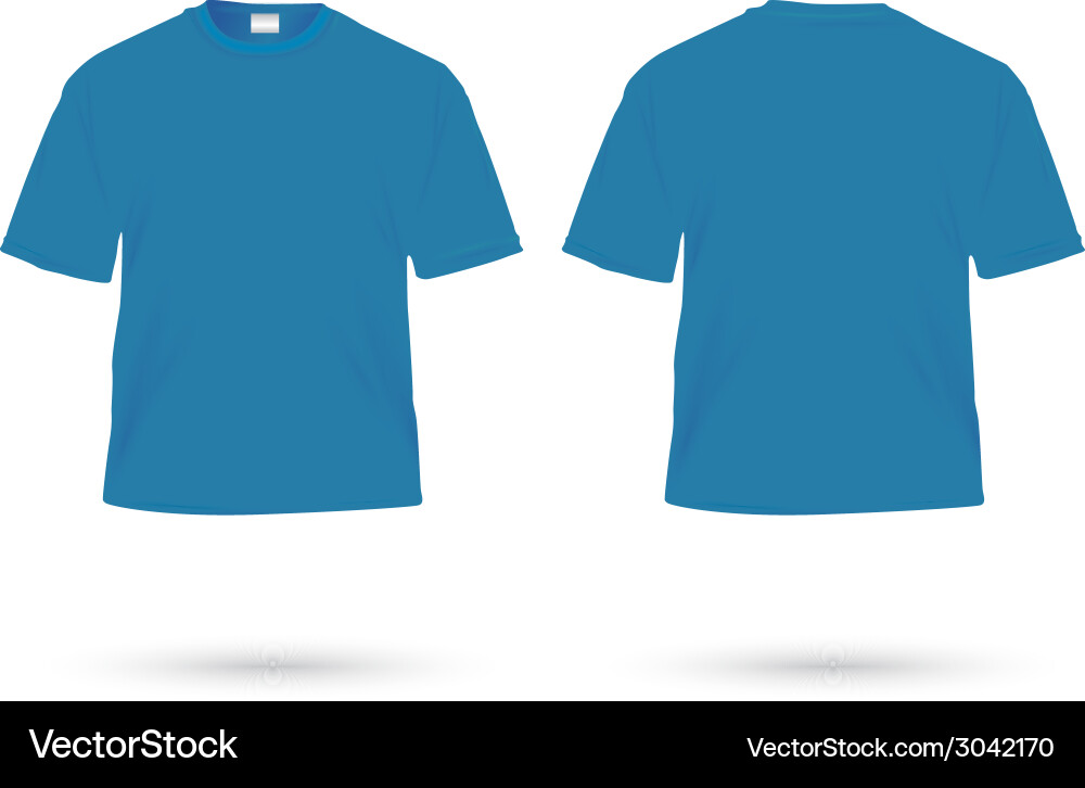 T shirt blue Royalty Free Vector Image - VectorStock