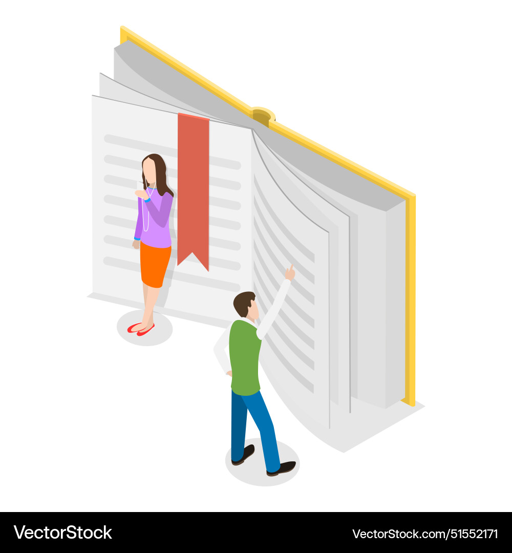 3d isometric flat of terms Royalty Free Vector Image