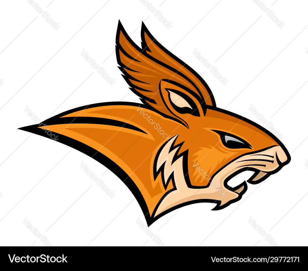 Angry Squirrel Mascot Royalty Free Vector Image