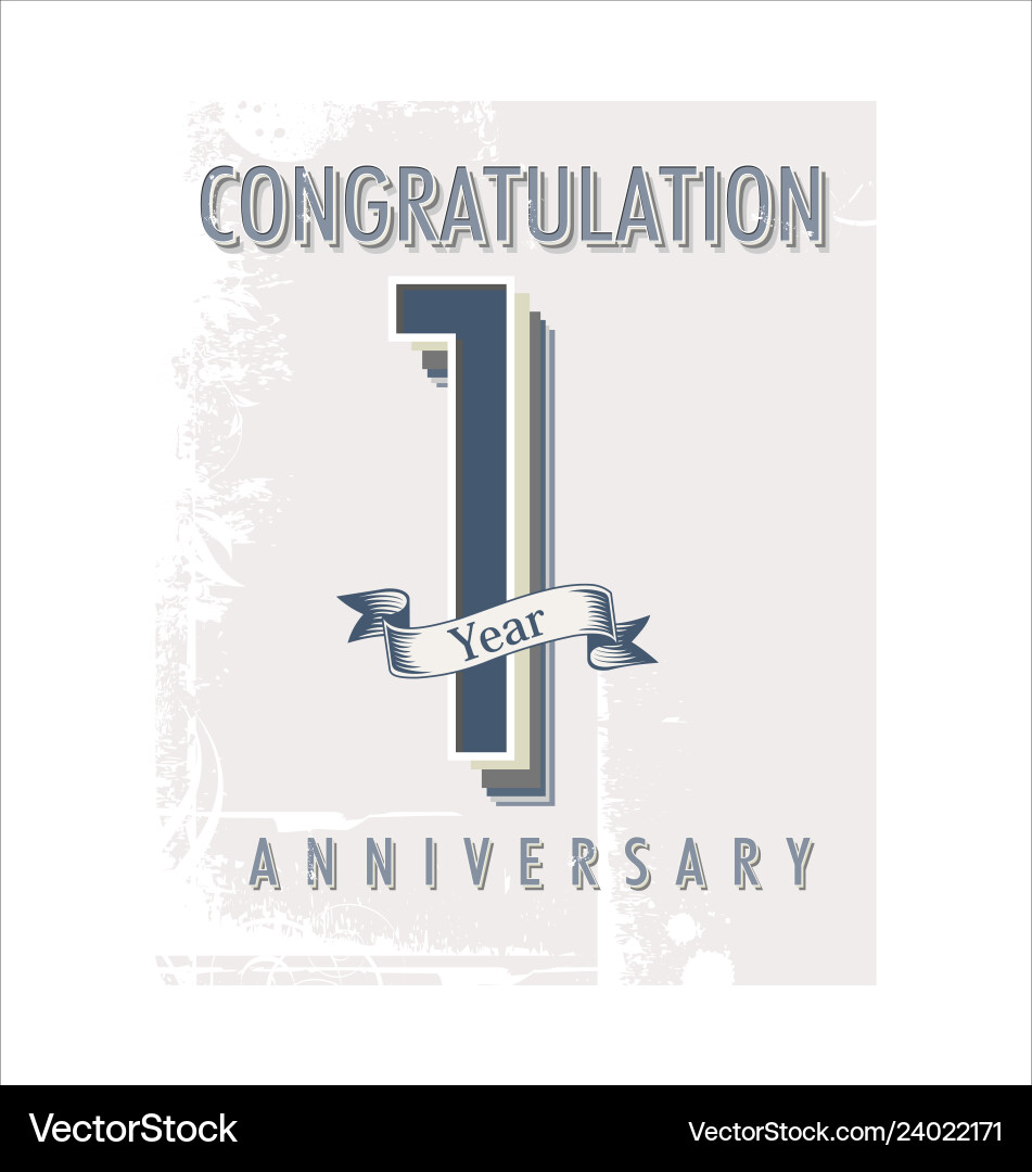 Anniversary banner collection 1 year Royalty Free Vector