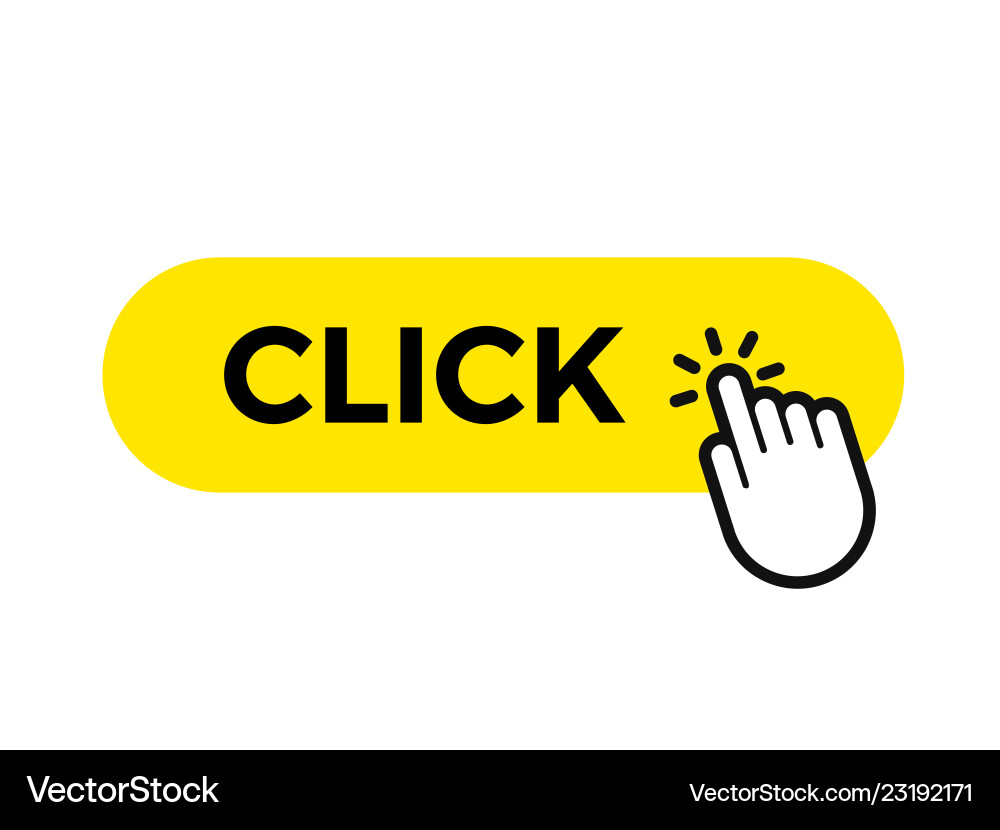 Click bar and finger web button icon template Vector Image