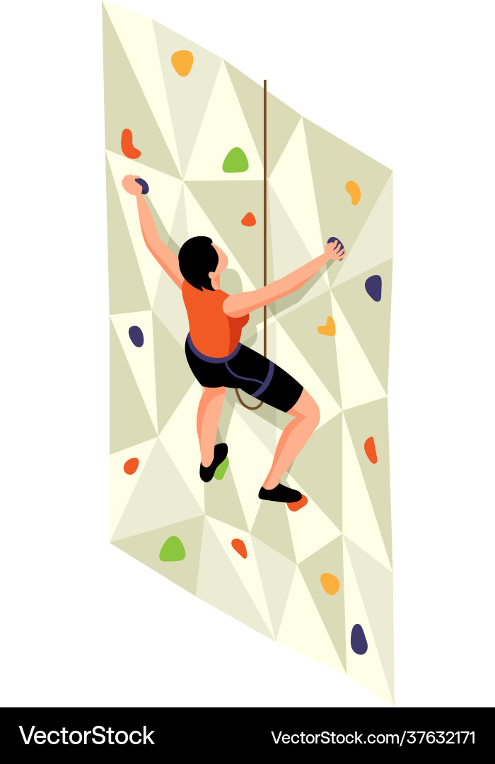 Climbing wall icon Royalty Free Vector Image - VectorStock