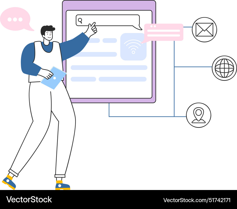 Intranet internet network connection technology Vector Image