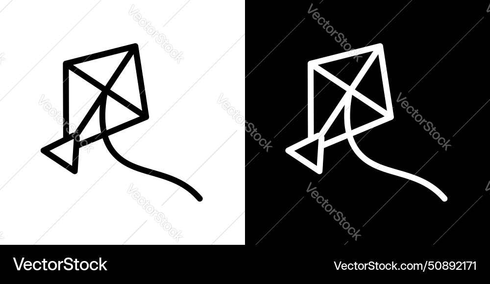 Makar sankranti icon set kite symbol indian Vector Image