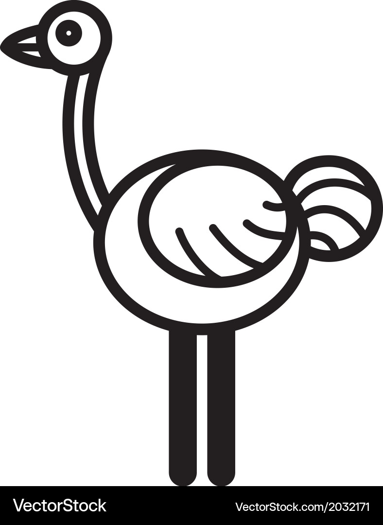 Ostrich Royalty Free Vector Image - VectorStock