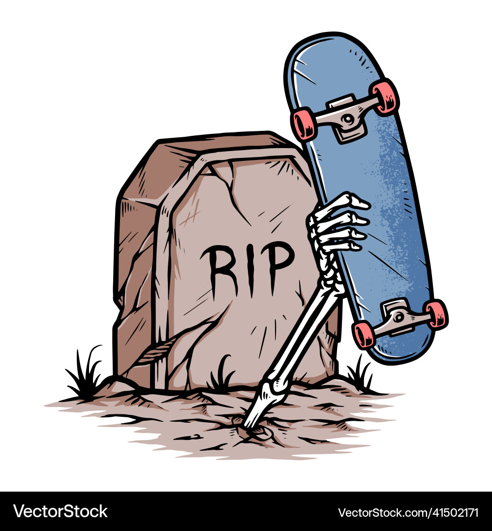 Skate till death Royalty Free Vector Image - VectorStock