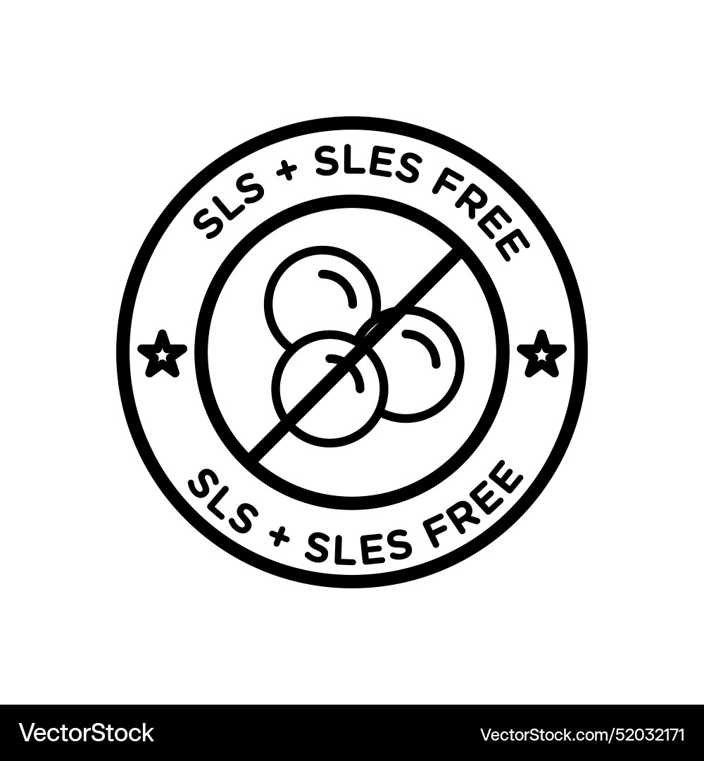 Sls sles free icon linear logo mark in black Vector Image
