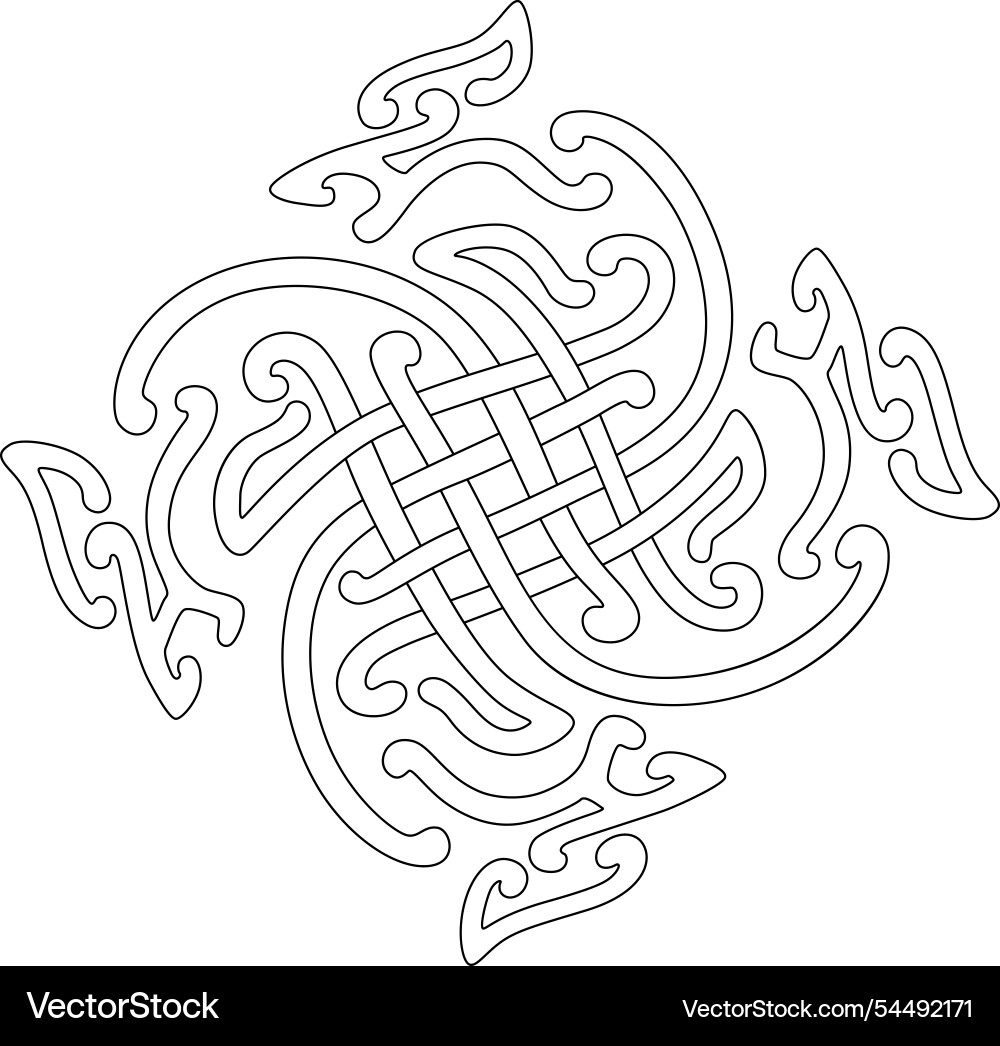 Viking fylfot decorative element Royalty Free Vector Image