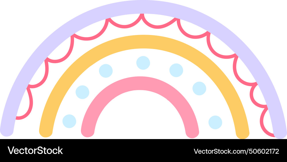 Cartoon rainbow icon Royalty Free Vector Image