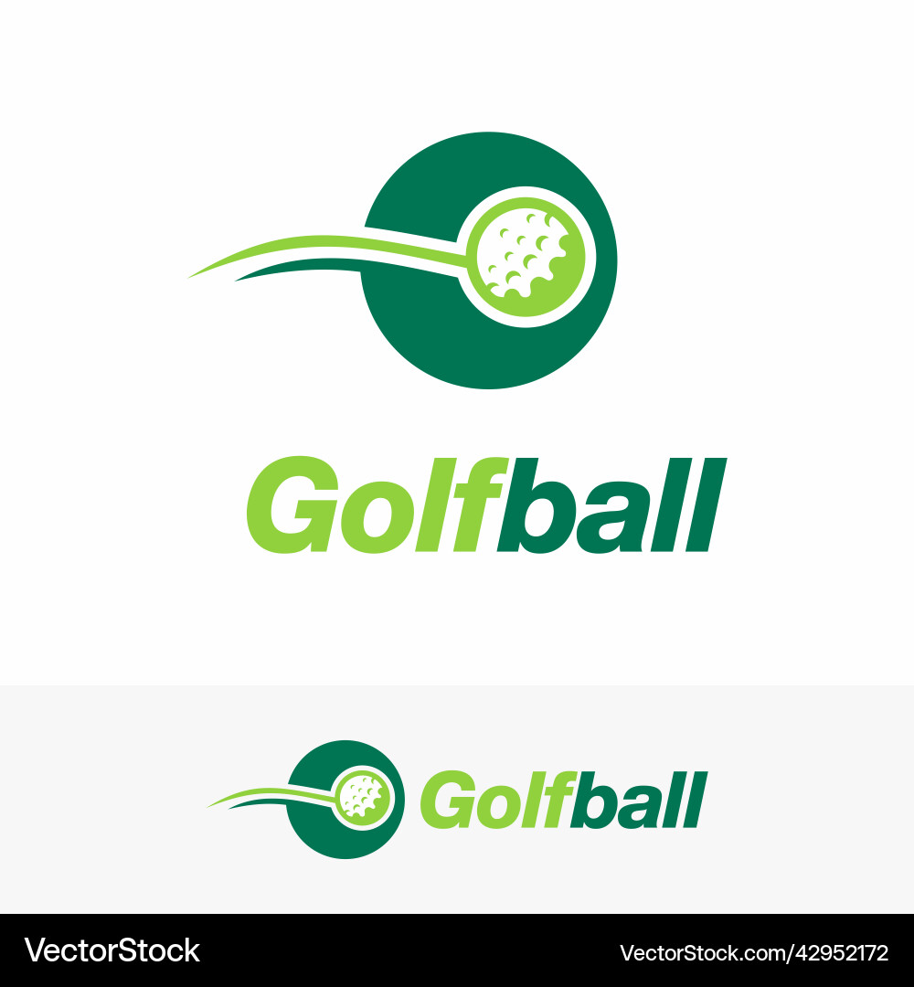 Golf ball logo design Royalty Free Vector Image