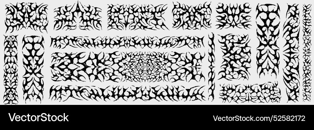 Gothic cyber sigilism tattoo pattern design Vector Image