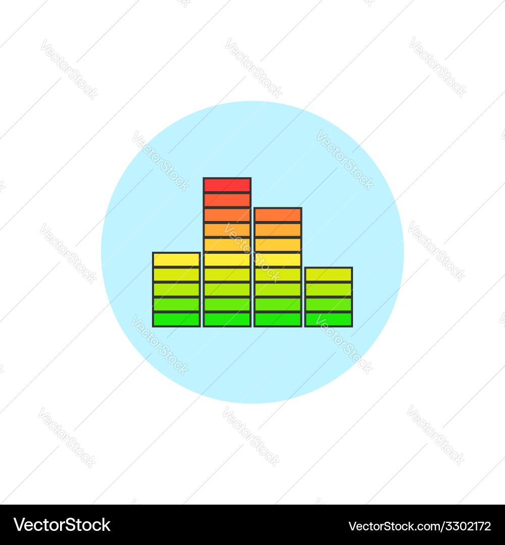 Indicator icon diagram Royalty Free Vector Image