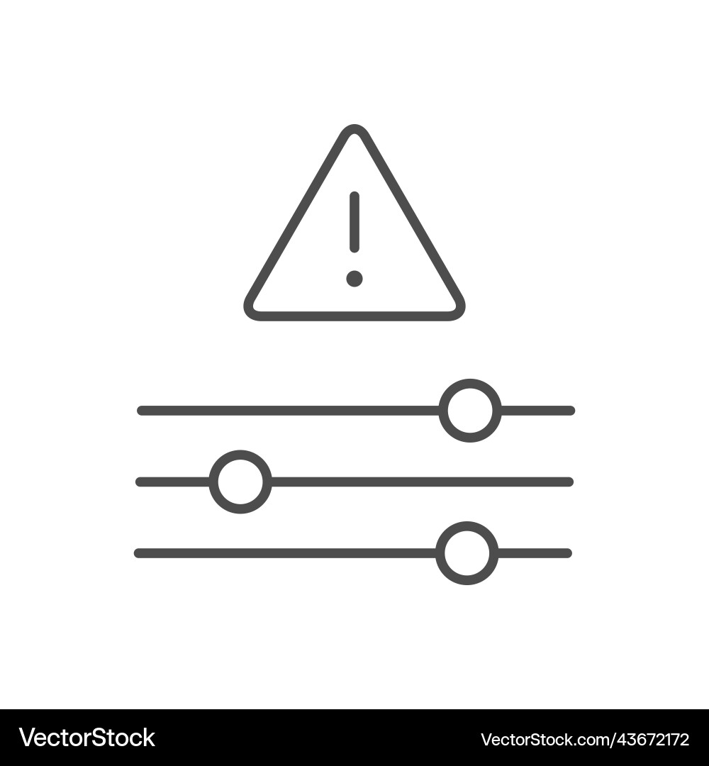 Risk management line outline icon Royalty Free Vector Image
