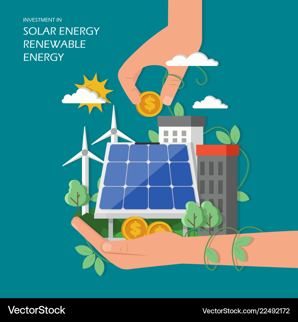 Solar Renewable Energy Investment Royalty Free Vector Image