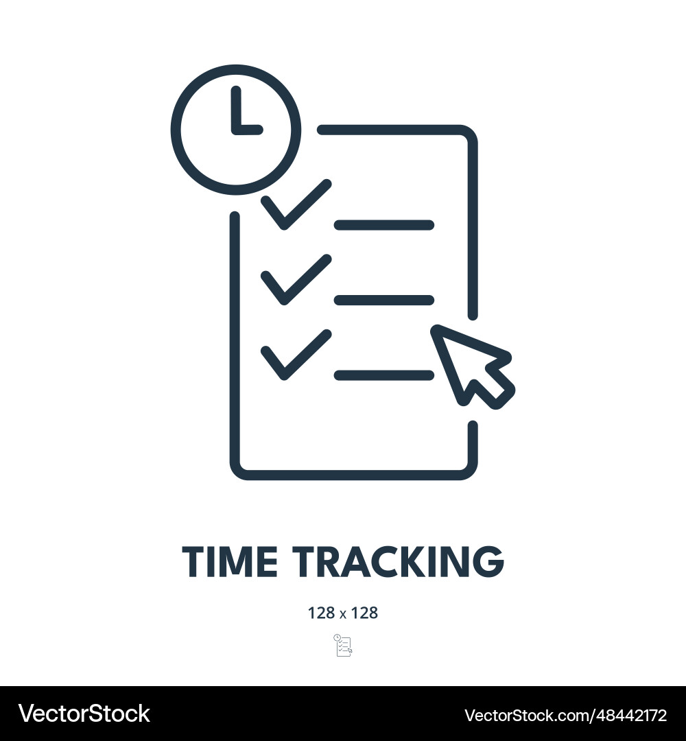 Time tracking icon schedule timesheet deadline Vector Image