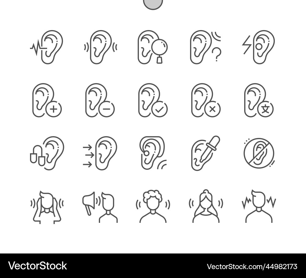 Auditory ear and hearing aid Royalty Free Vector Image
