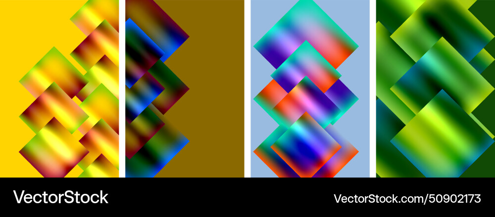 Colorful metal square abstract poster backgrounds Vector Image