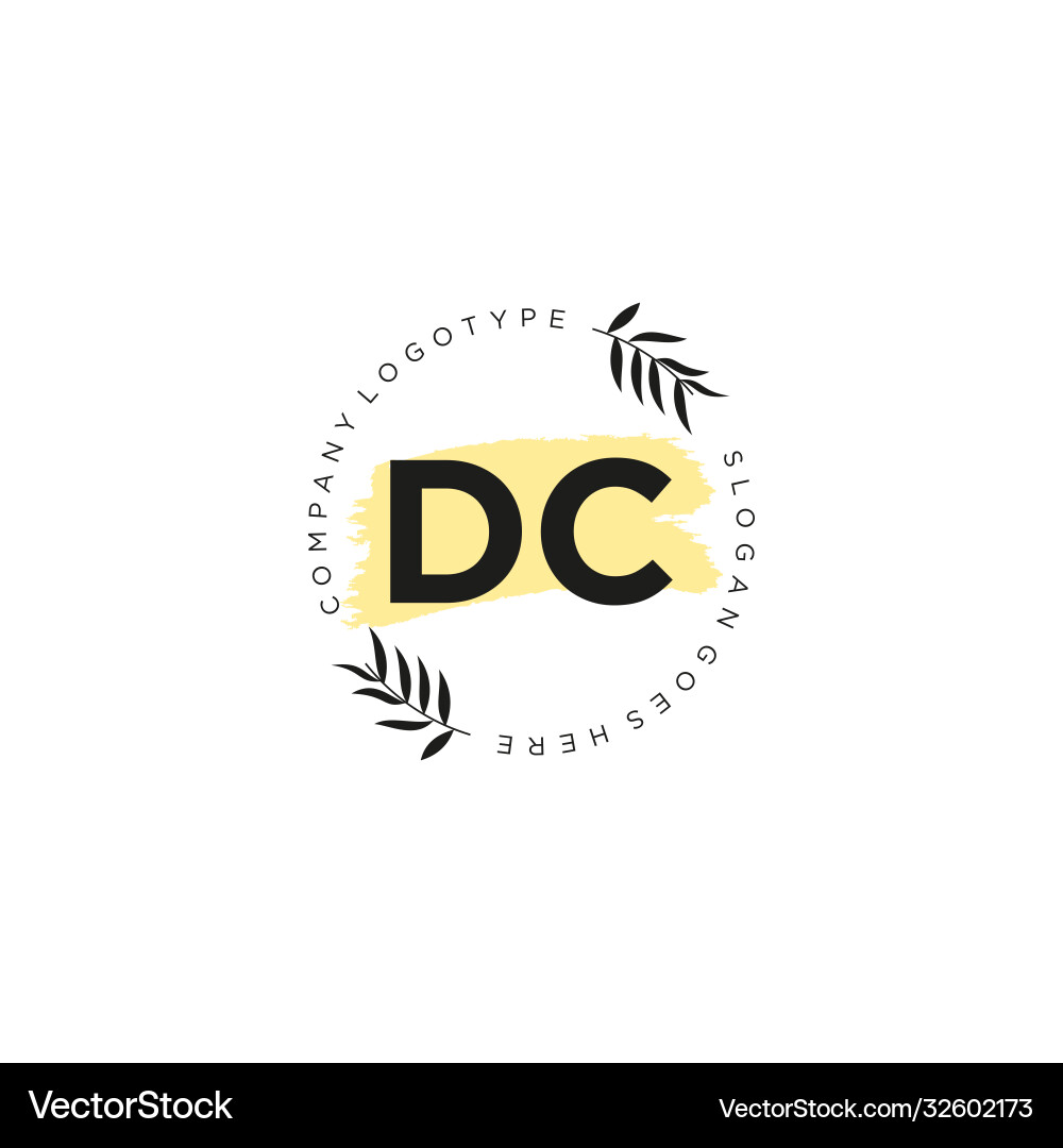 Dc letter logo icon design template elements Vector Image