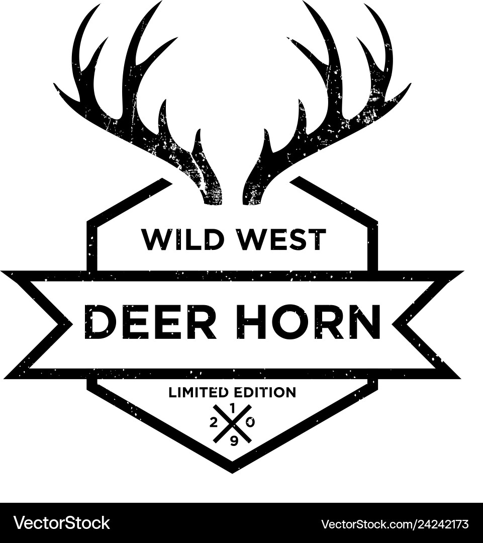 Deer horn logo design inspiration Royalty Free Vector Image