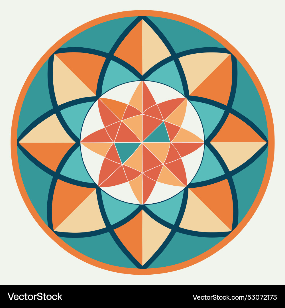 Minimalist mandala Royalty Free Vector Image - VectorStock