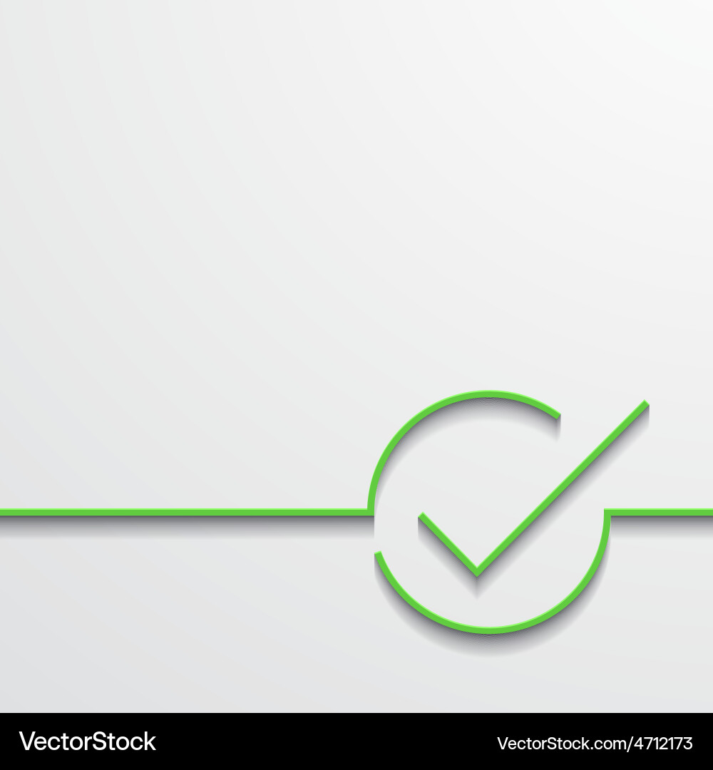 Modern Green Check Mark Royalty Free Vector Image