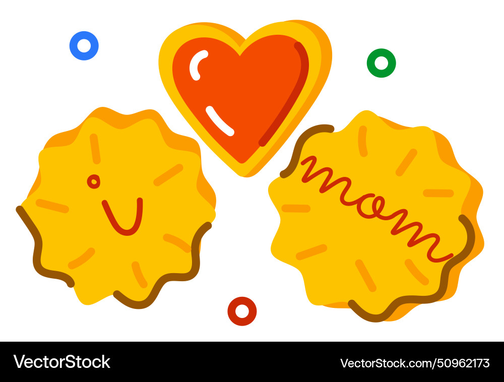 Mom cookies Royalty Free Vector Image - VectorStock