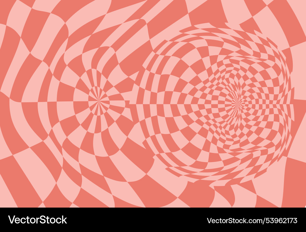 Psychedelic checkerboard poster Royalty Free Vector Image