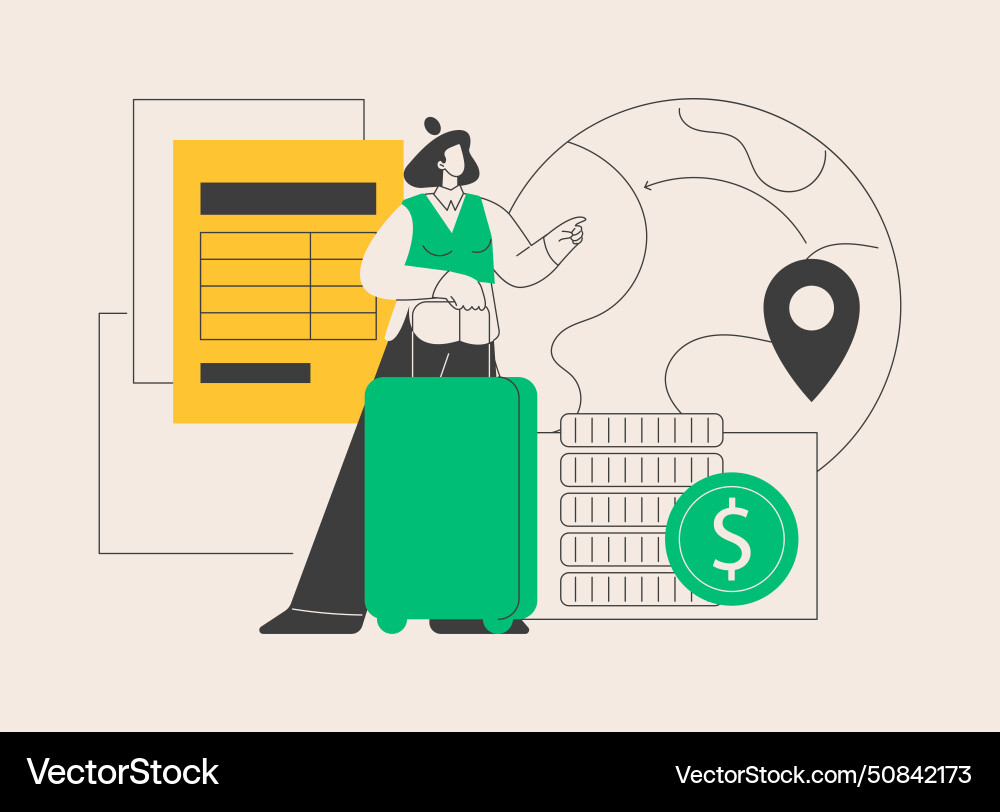 Repatriation grant abstract concept Royalty Free Vector