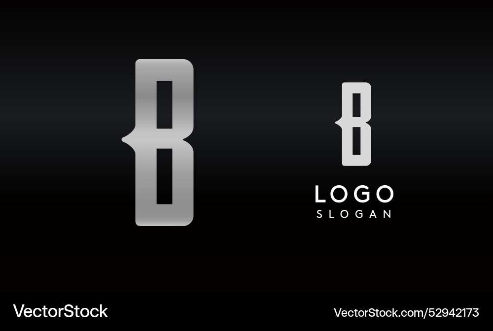 Stylized letter b with sharp abstract cuts like Vector Image