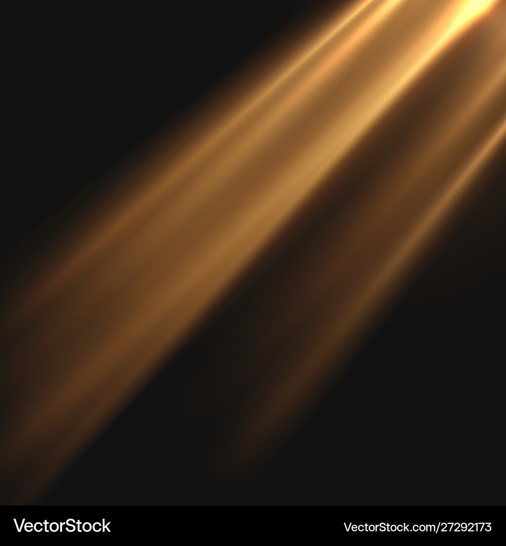 Sun rays light on black background Royalty Free Vector Image