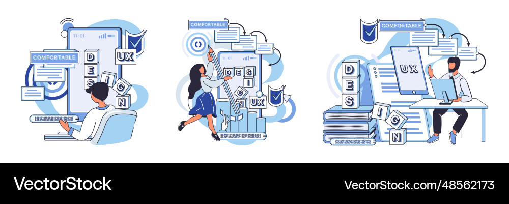 Ux design metaphor driving force behind Royalty Free Vector